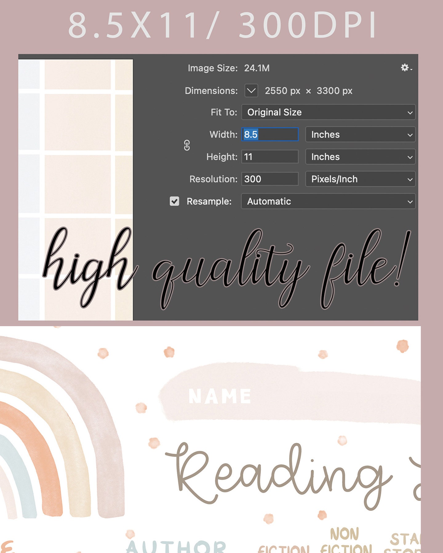 Rainbow Reading Log & Book Review Template (digital Download) - Etsy