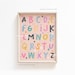 Pink ABC Poster, Boho Nursery Decor, Alphabet Poster, Alphabet Print ...