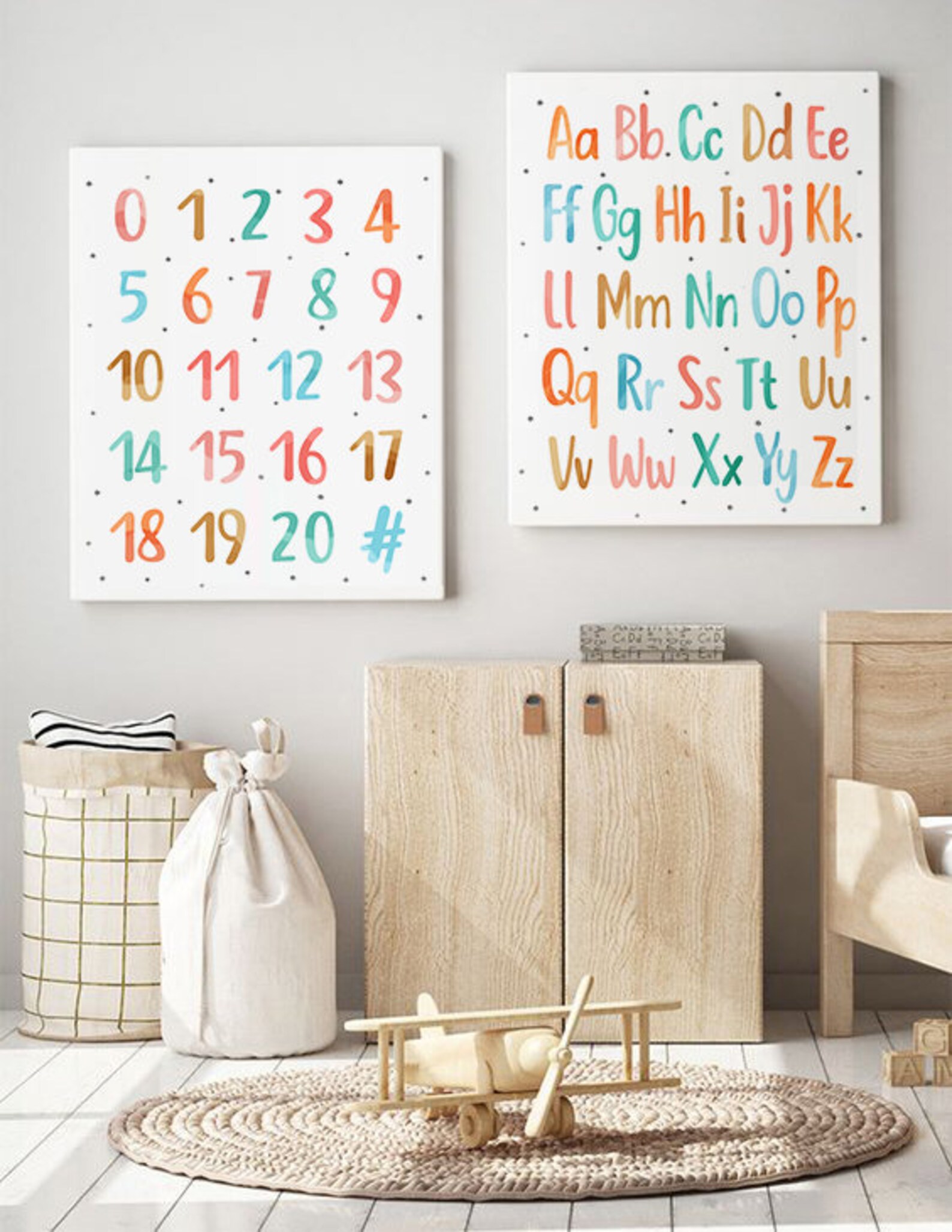 Alphabet Poster Number Chart 1-20 Montessori Printable | Etsy