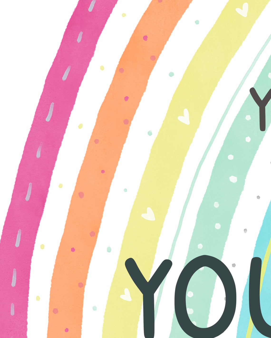 Rainbow Positive Affirmations Poster: Kids Room Wall Art (digital ...
