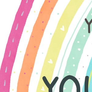 Rainbow Positive Affirmations Poster: Kids Room Wall Art (digital ...
