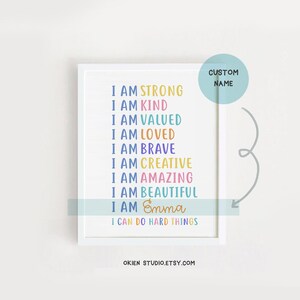 Kids Wall Art, Kids Affirmations, Personalized Kids, Boys Nursery ...