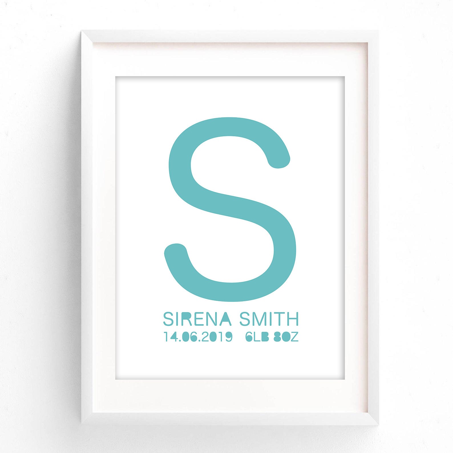 Personalized Initial Print Custom Name Print Custom Birth | Etsy