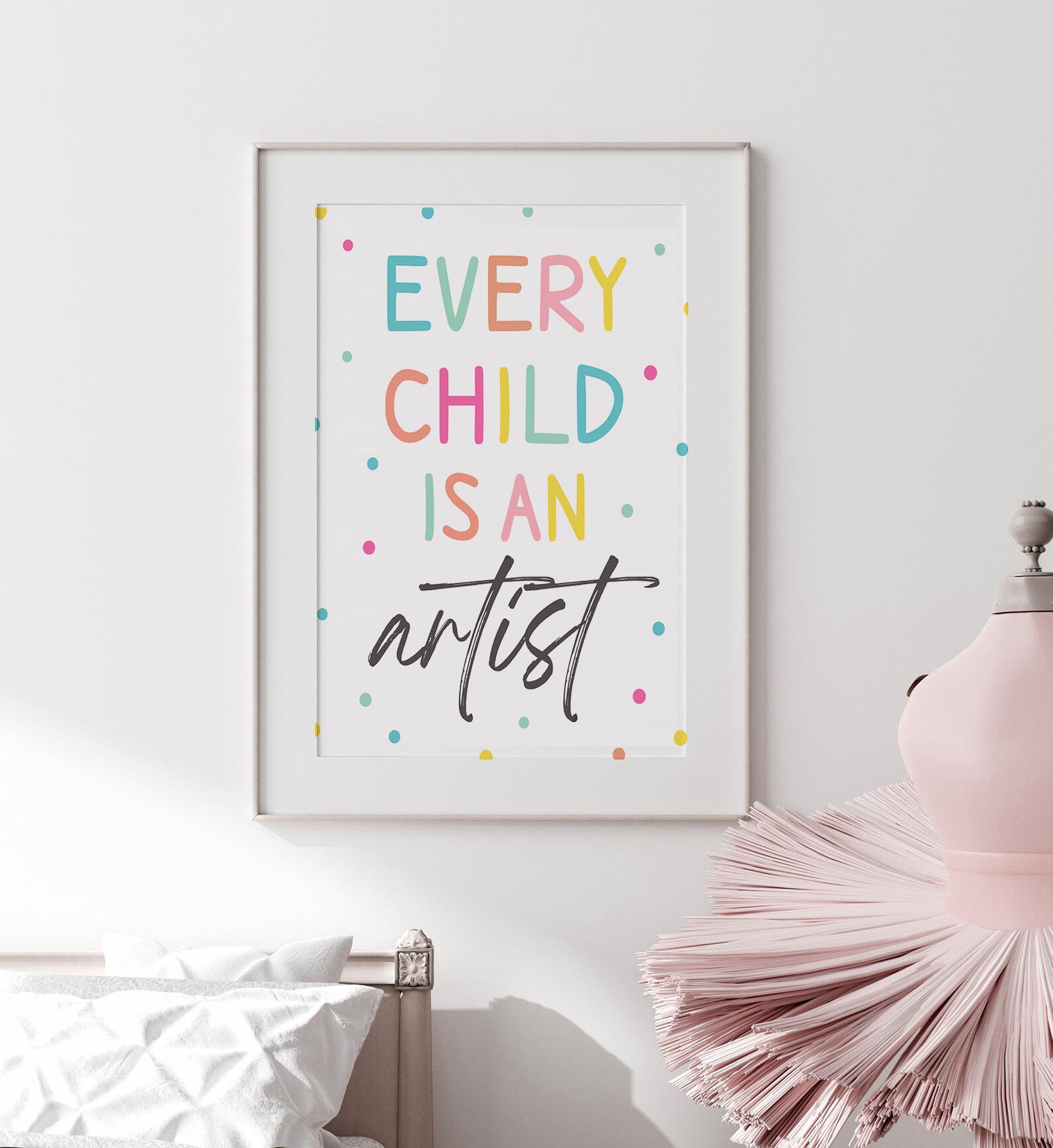 Every Child is an Artist printable kids wall art for girls | Etsy