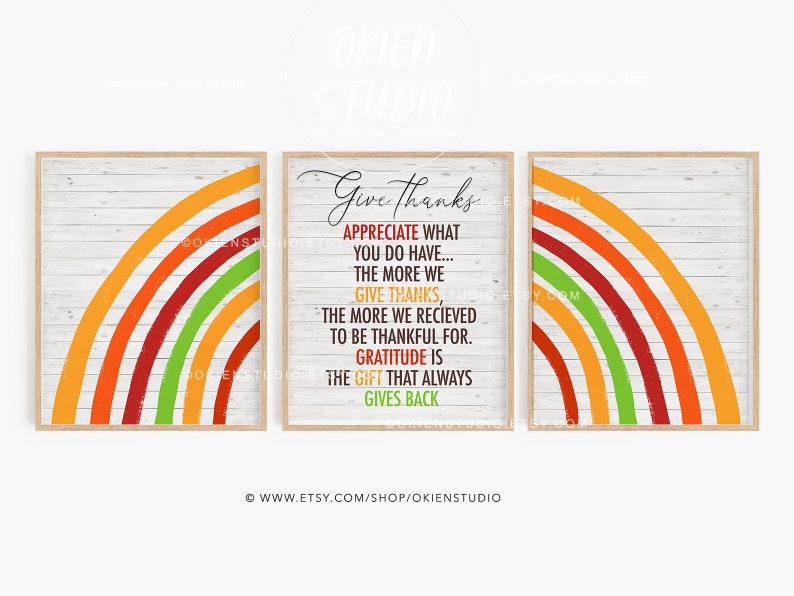 Give Thanks Classroom Poster Teacher Bulletin Board Decor - Etsy