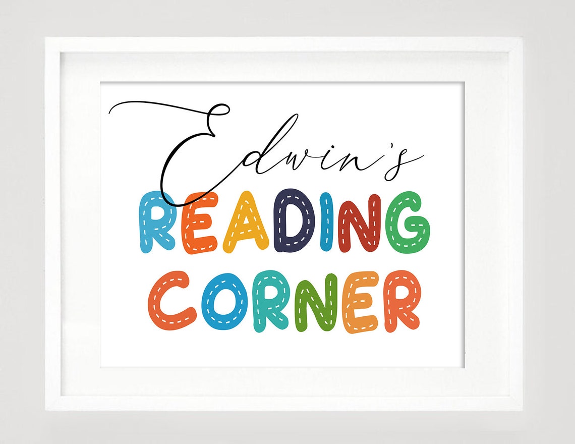 Printable Personalized Reading Sign Personalized Wall Art - Etsy