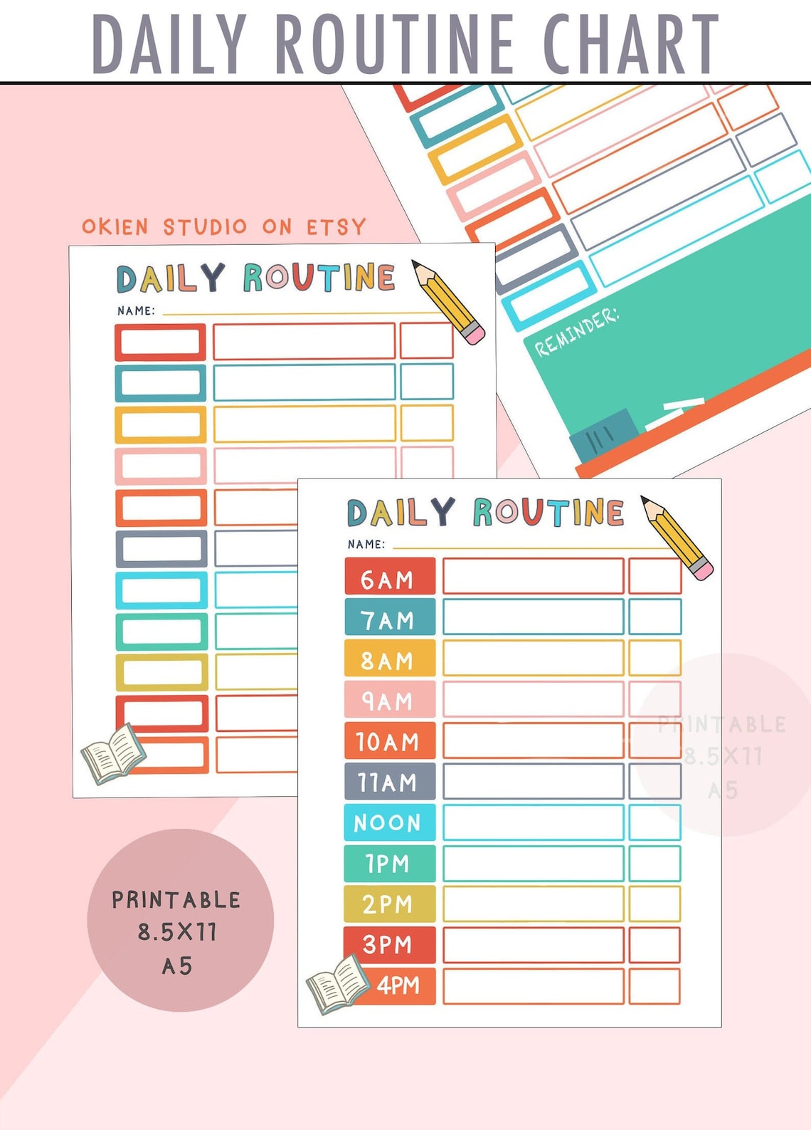 Daily Schedule for Kids Routine Chart for Kids Daily - Etsy