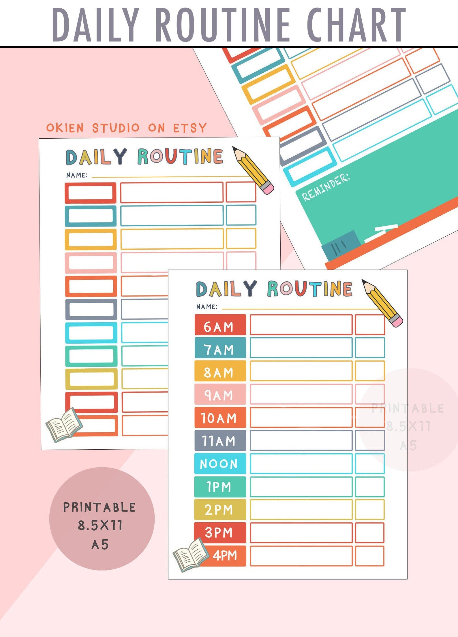 Daily Schedule for Kids Routine Chart for Kids Daily - Etsy