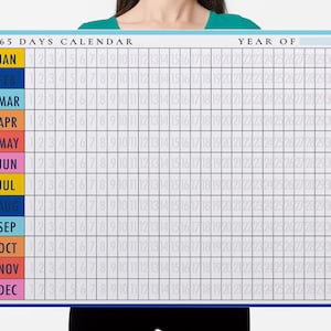 Giant 365-day Wall Calendar: Yearly Habit Tracker (digital Download) - Etsy