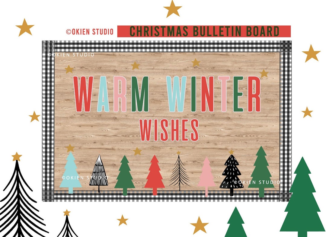 Christmas, Warm Winter Wishes, Winter Bulletin Board Kit, Christmas ...
