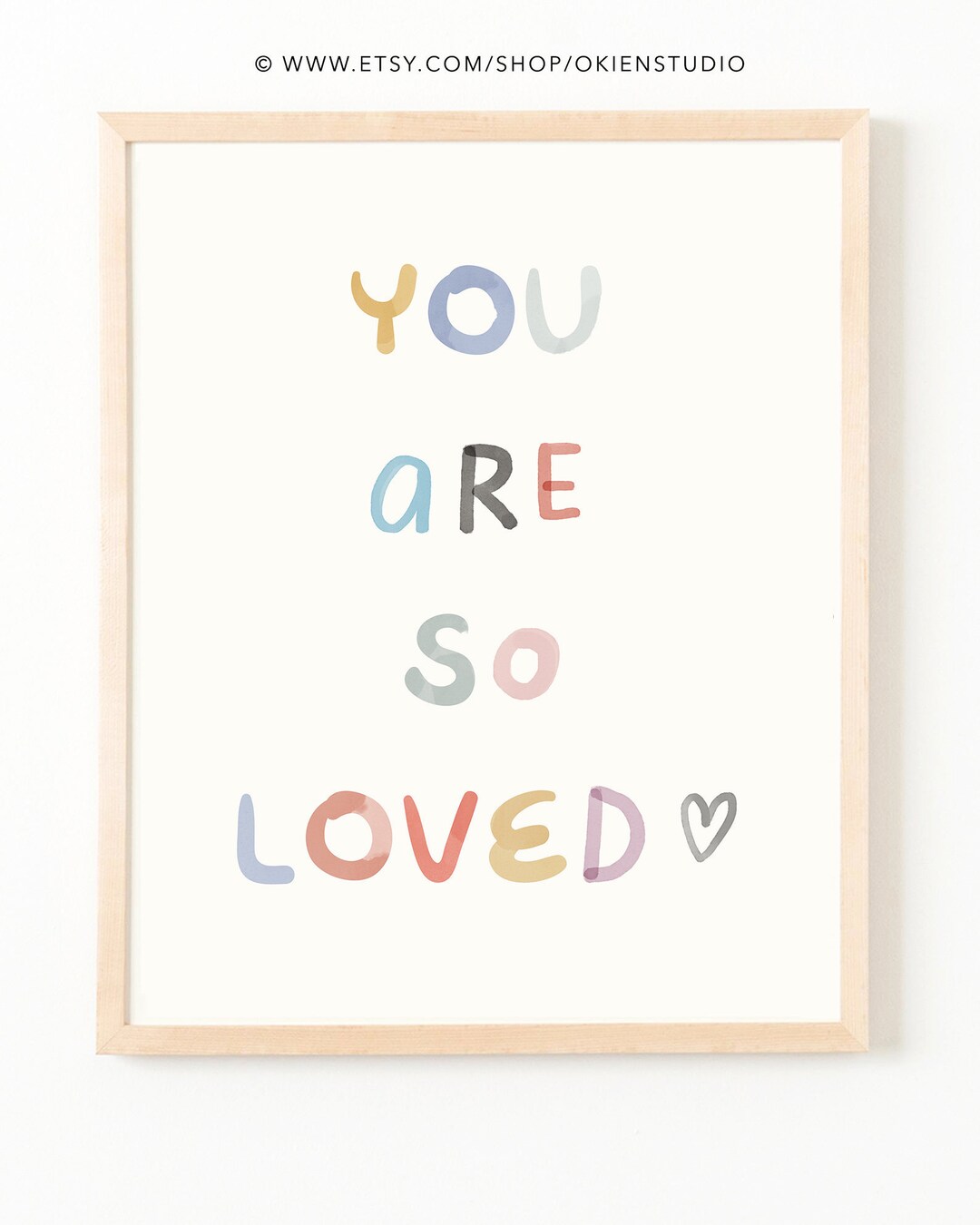 You Are so Loved Print, Neutral Nursery Art, PRINTABLE Wall Art, Girl ...