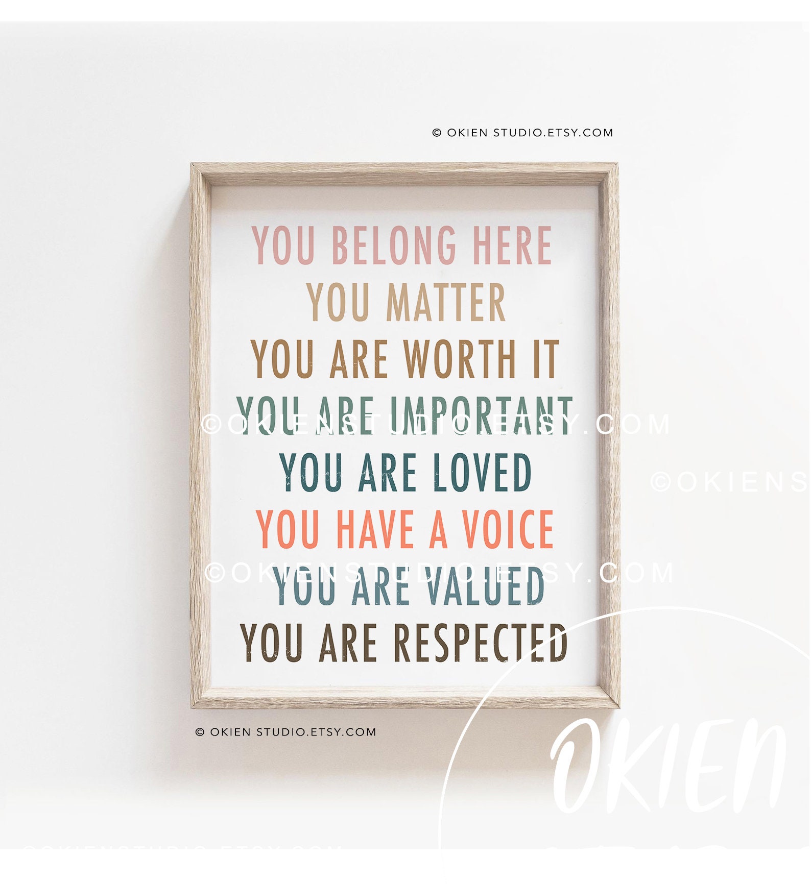 Adventure Awaits Poster Boho Rainbow Art you are enough | Etsy