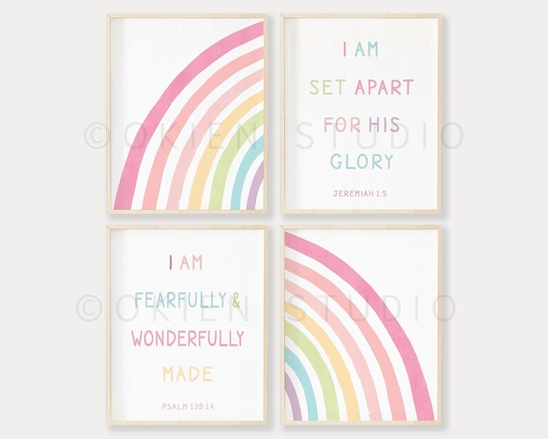 Nursery Bible Verse Wall Art Boho Christian Art Scripture - Etsy