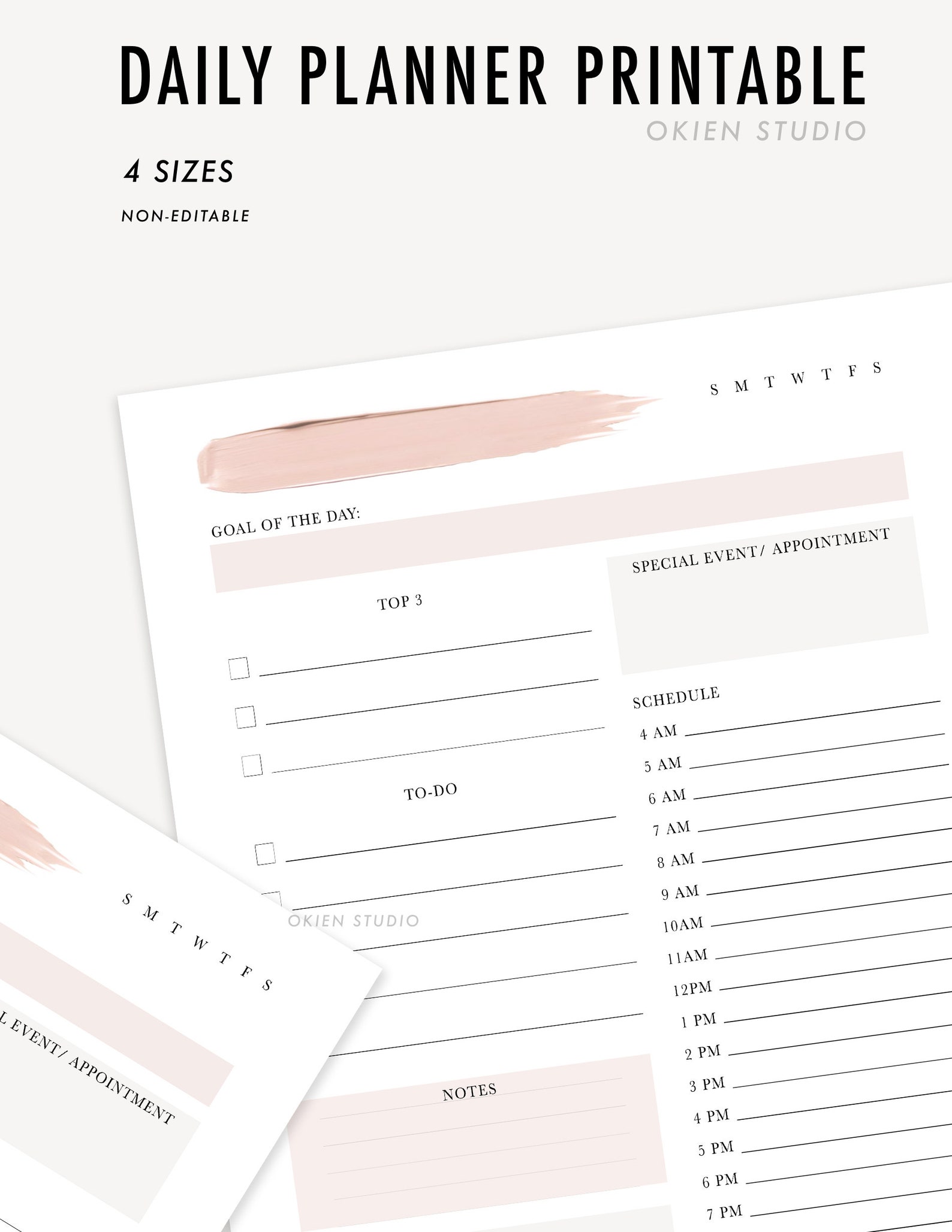 Day Plan Printable Daily Planner 365 Daily Plan Productive - Etsy