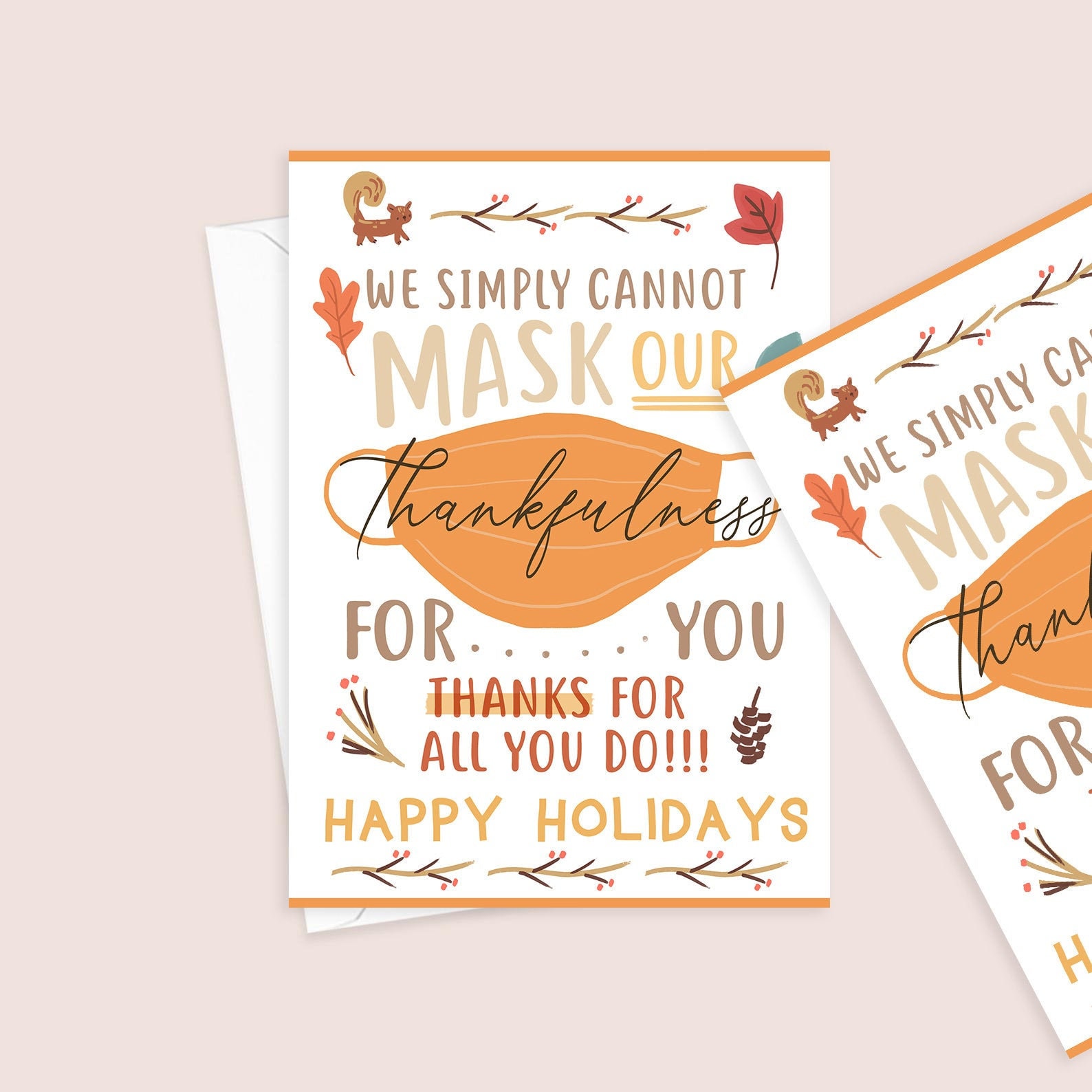 Thanksgiving card Thank You Cards Printable Thanksgiving | Etsy