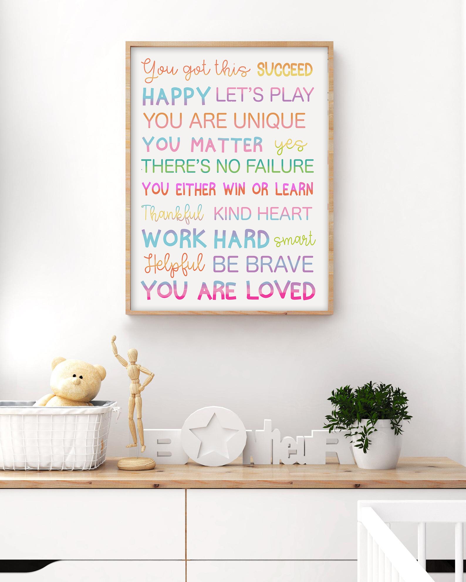 Affirmation Wall Art Positive Affirmation Girls Nursery - Etsy