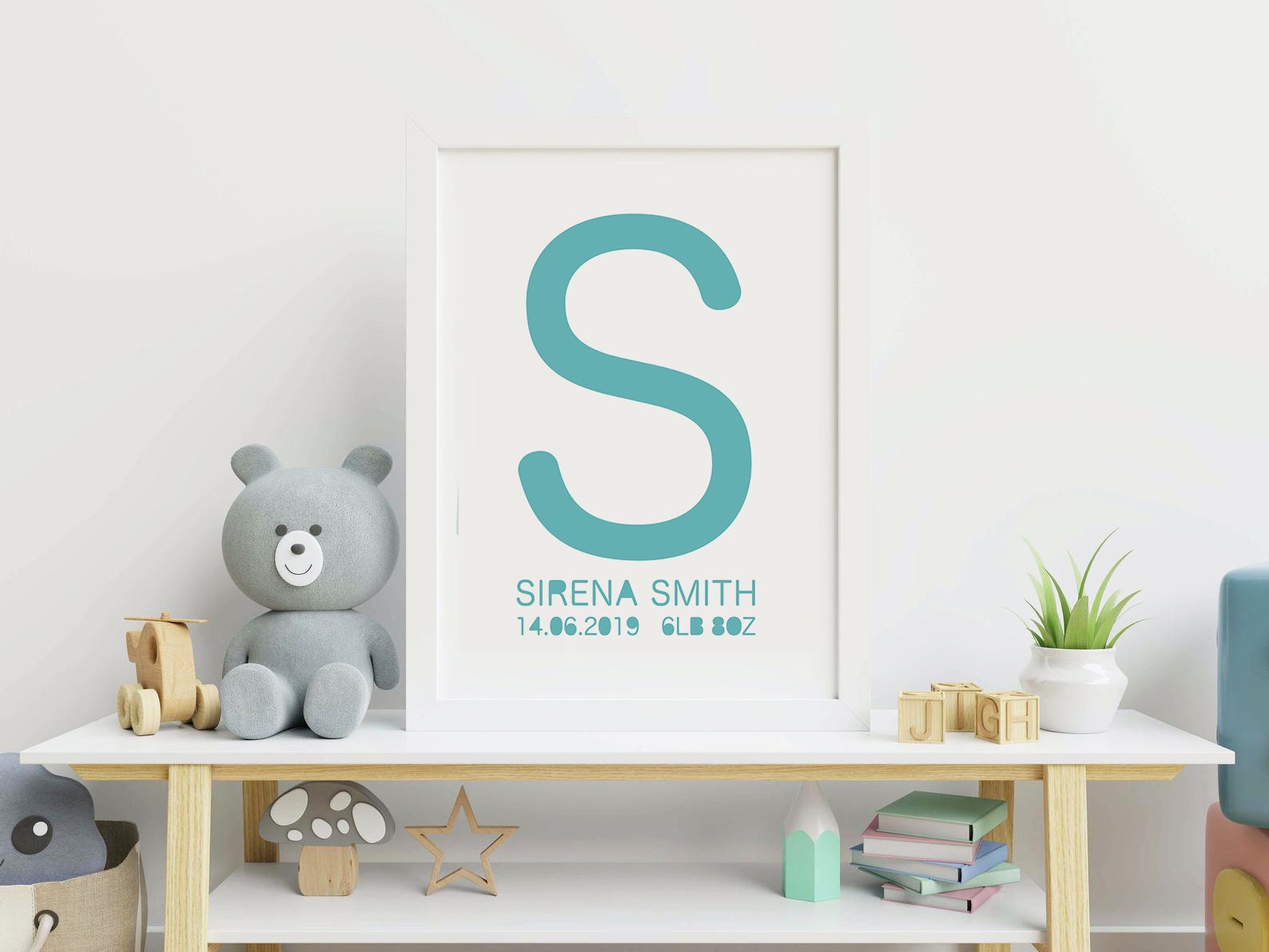 Personalized Initial Print Custom Name Print Custom Birth | Etsy