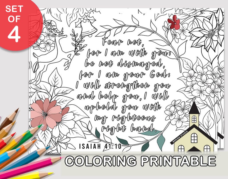 Bible Verse Coloring Pages Bundles Bible Coloring Pages - Etsy