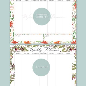 Weekly Planner, Printable, Christmas Weekly Schedule, Elegant Weekly ...