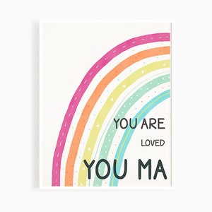 Rainbow Positive Affirmations Poster: Kids Room Wall Art (digital ...