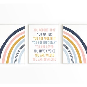 Room Decor, Classroom Sign, Boho Rainbow Classroom, Classroom Décor ...