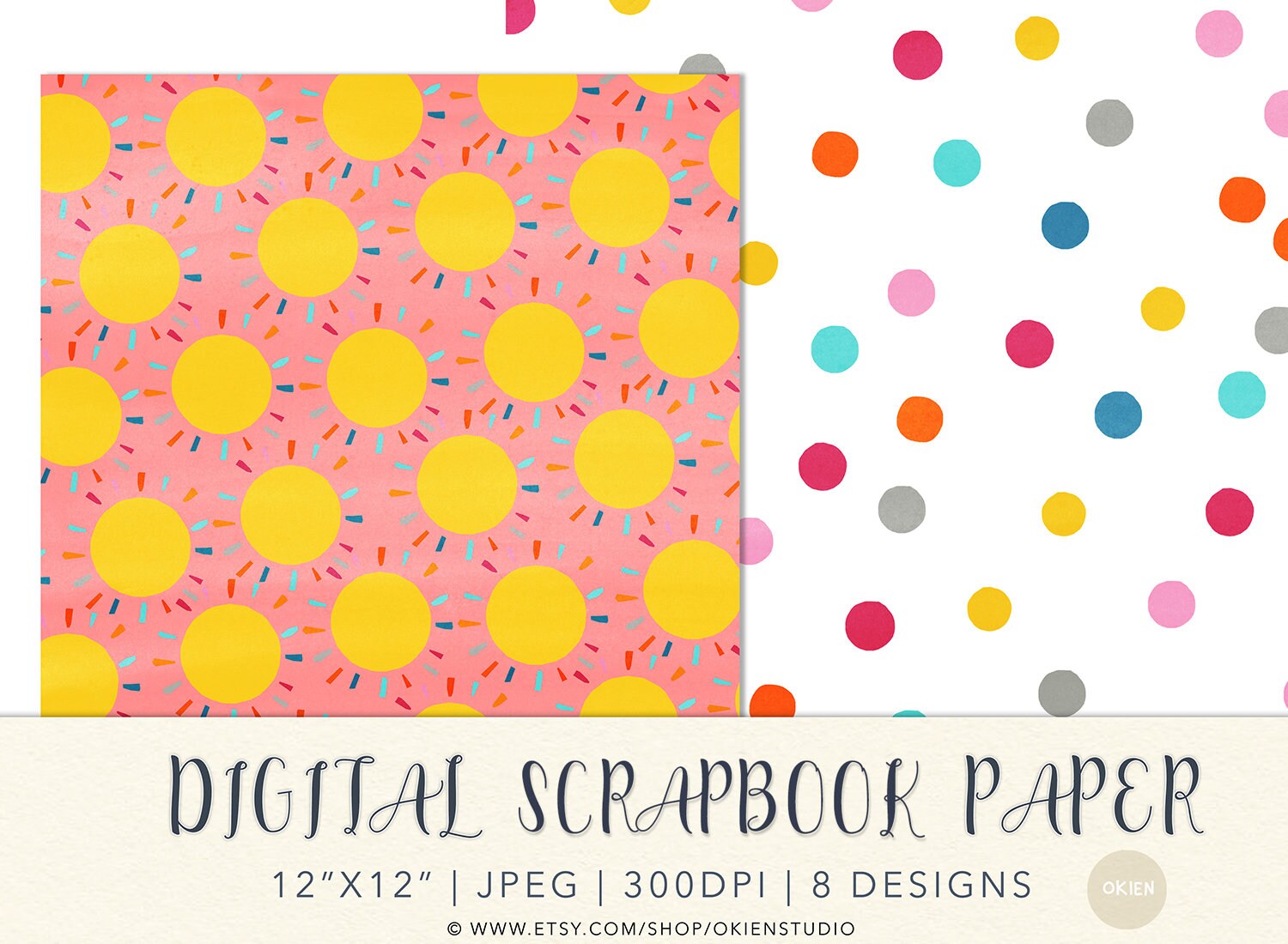 Digital Scrapbook Paper Weather Pattern Paper Printable - Etsy