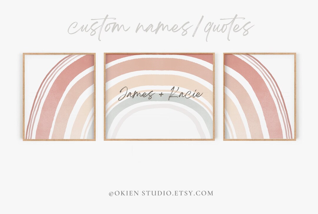 Rainbow Wall Decal for Girl, Girl Room Decor, Boho Nursery Decor Girl ...