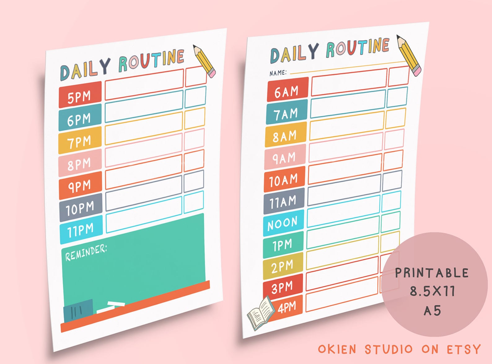 Daily Schedule for Kids Routine Chart for Kids Daily - Etsy