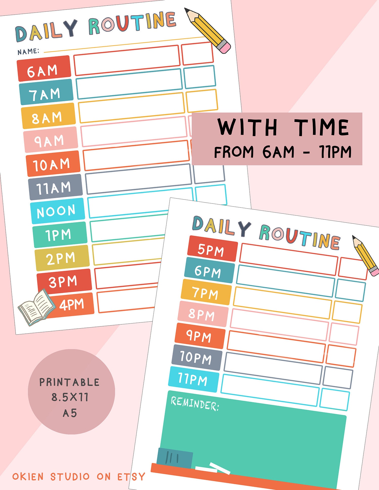 Daily Schedule for Kids Routine Chart for Kids Daily - Etsy Australia