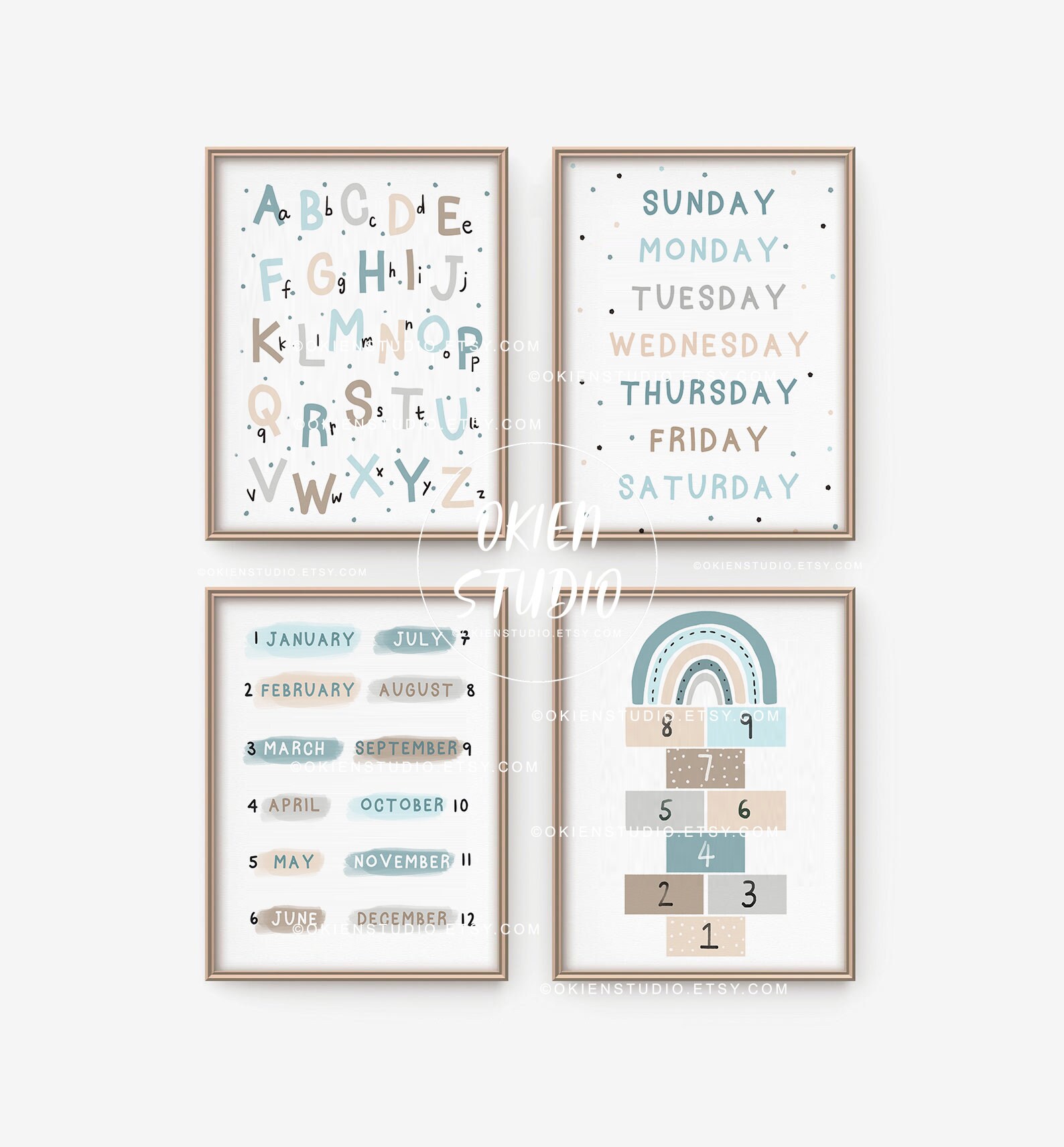 Month of the Year Chart Days of the Week Chart Printable - Etsy Canada