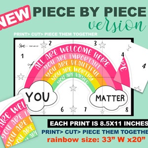Pink Rainbow Classroom Welcome Sign, Positive Affirmations Poster, Boho ...