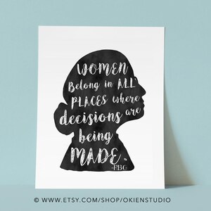 Ruth Bader Ginsburg, Abortion-rights, Women Belong in All Places Where ...