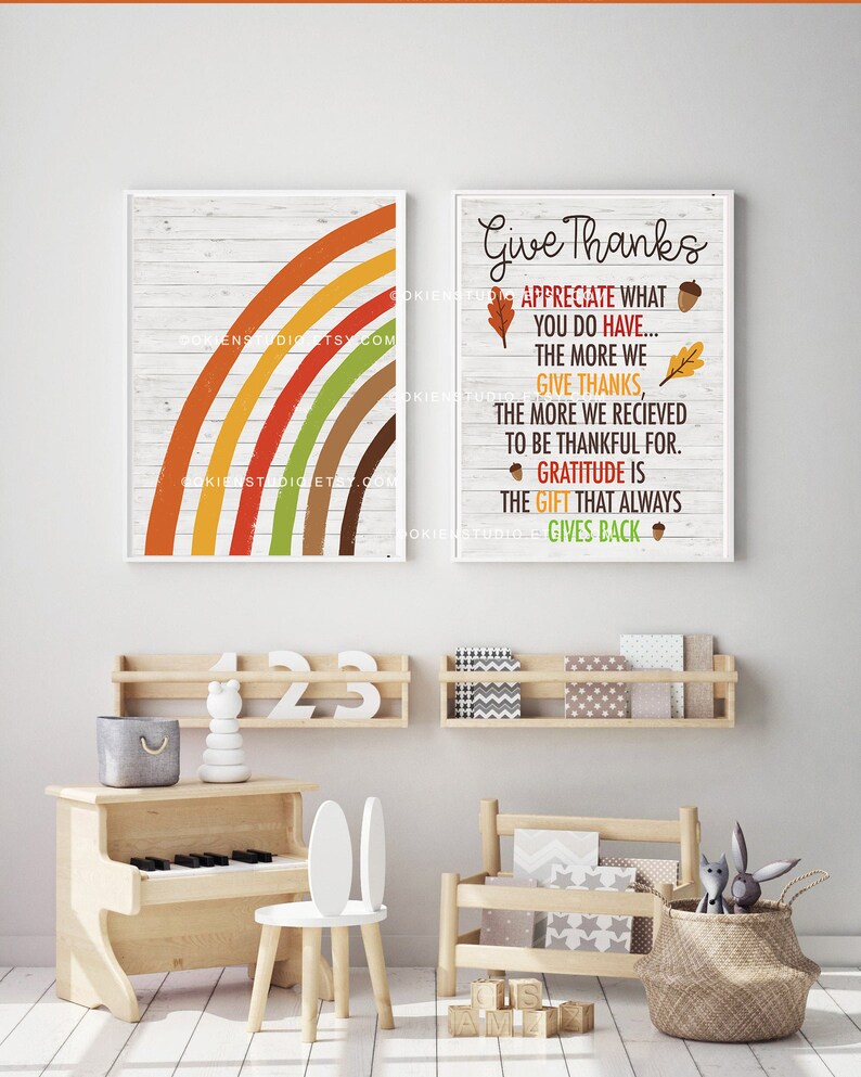 Thanksgiving Classroom Poster Teacher Bulletin Board Decor | Etsy