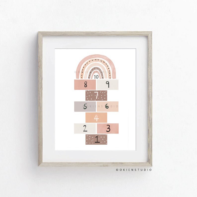 Alphabet and Numbers Poster Hop Skip Jump Letters Poster | Etsy Canada