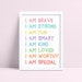 Printablei Am Strong Poster Soft Pastel Color Positive - Etsy