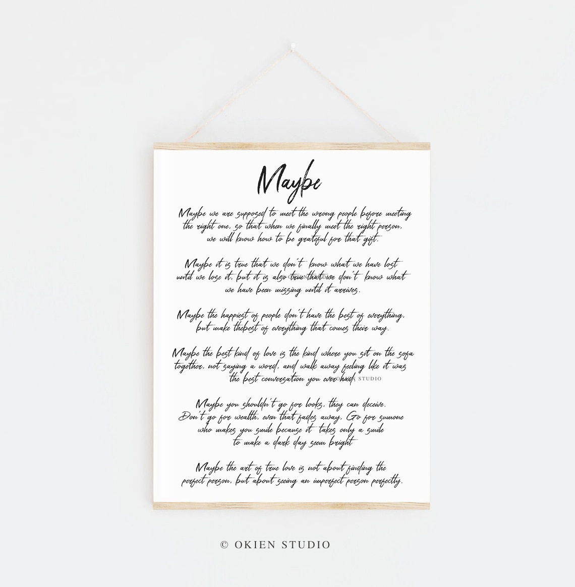 Maybe Love Poem Print Digital Art Romantic Poetry Maybe - Etsy