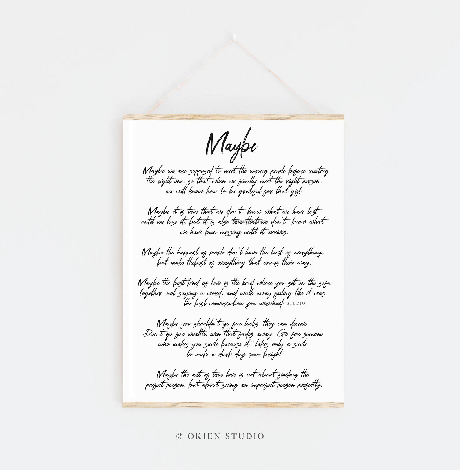 Maybe Love Poem Print Digital Art Romantic Poetry Maybe - Etsy