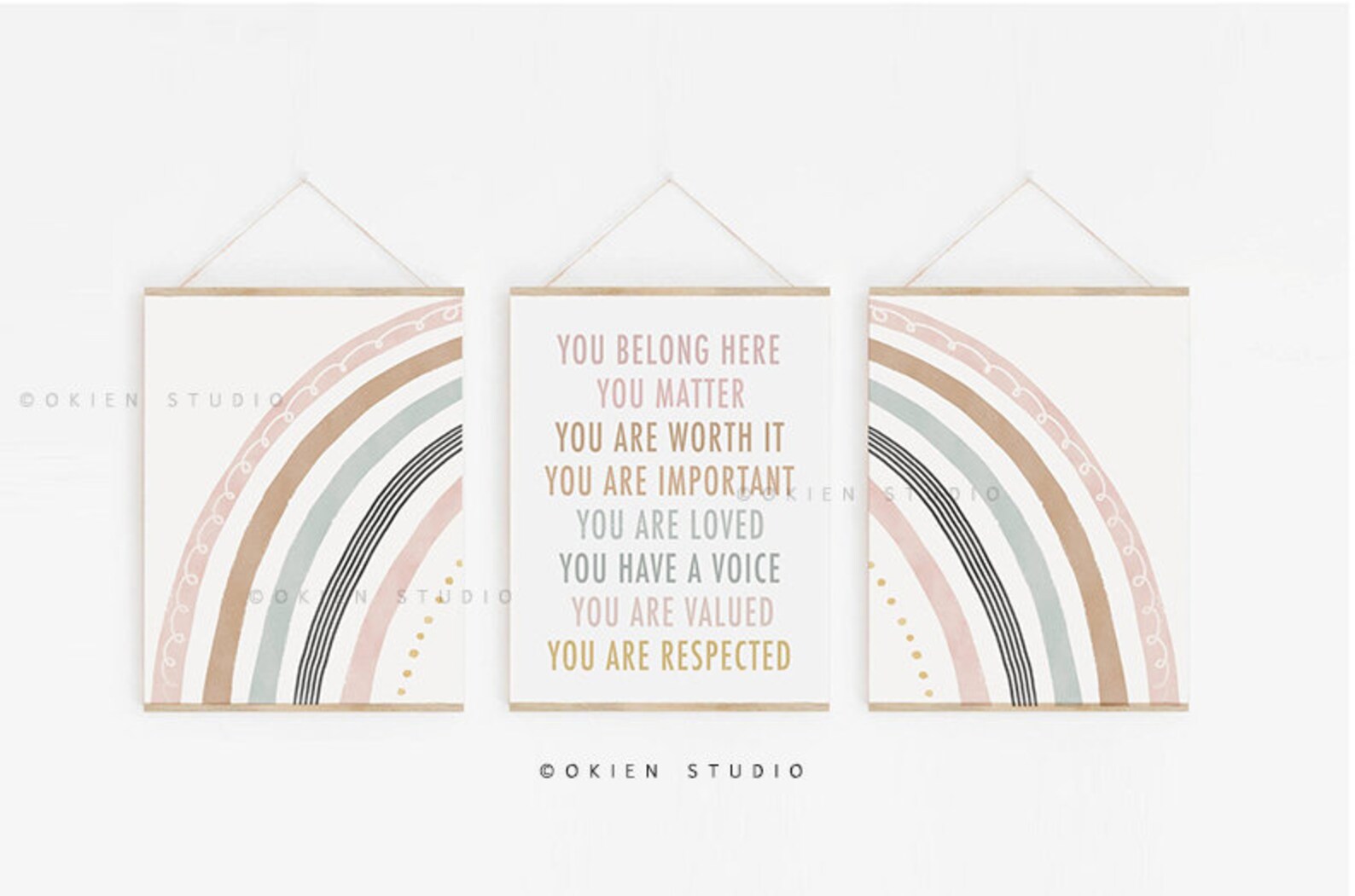 Boho Rainbow in This Room Neutral Rainbow Nursery Decor | Etsy