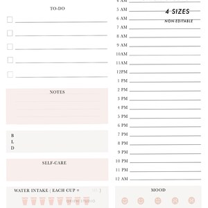 Day Plan Printable, Daily Planner, 365 Daily Plan, Productive Planner ...