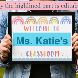 Editable Teacher Sign, Teacher Door Sign, Classroom Door Sign, Teacher ...
