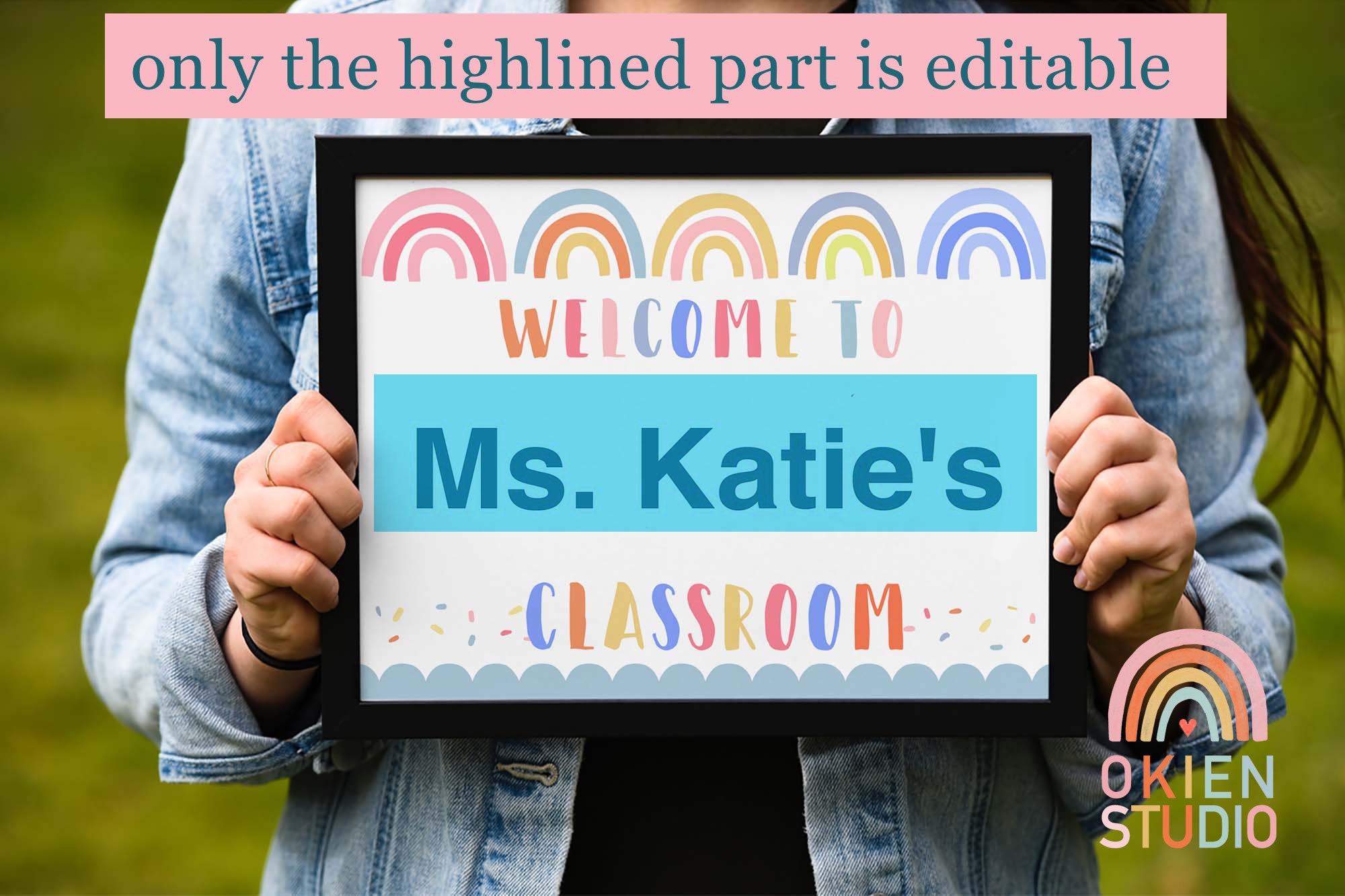 Editable Teacher Sign Teacher Door Sign Classroom Door Sign - Etsy