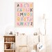 Pink ABC Poster, Boho Nursery Decor, Alphabet Poster, Alphabet Print ...