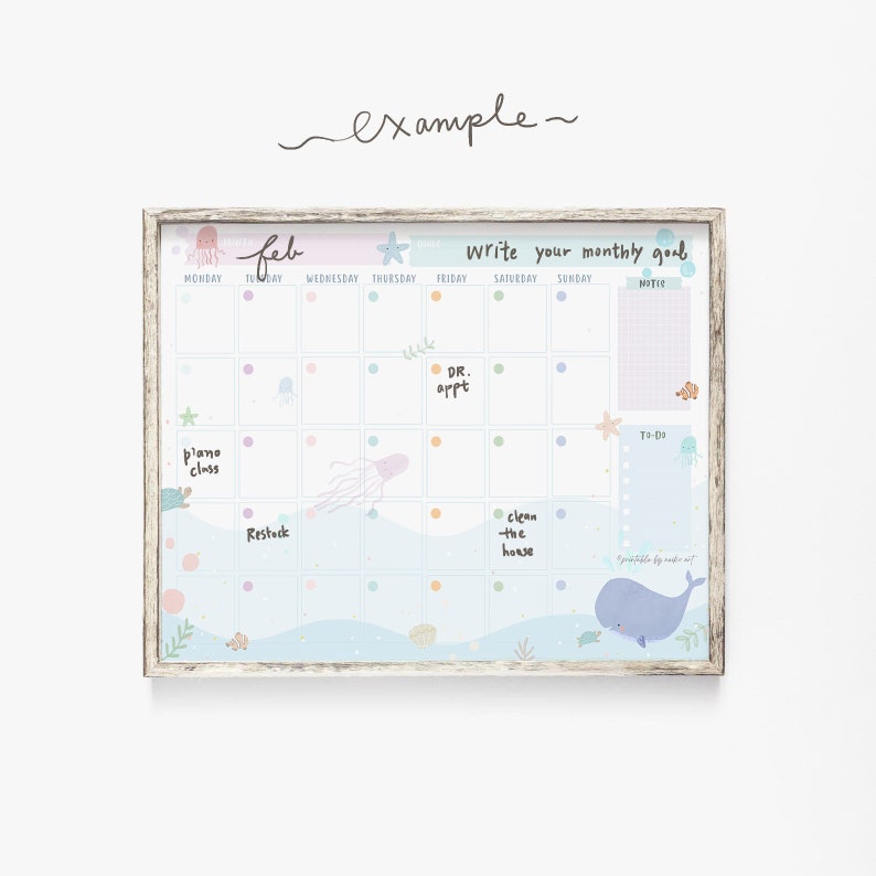 Cutest Planner Monthly Planner Whale Planner Goodnotes - Etsy