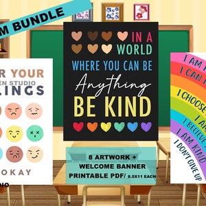 Inclusive Classroom Decor Bundle: Welcome Sign, Positive Affirmations ...