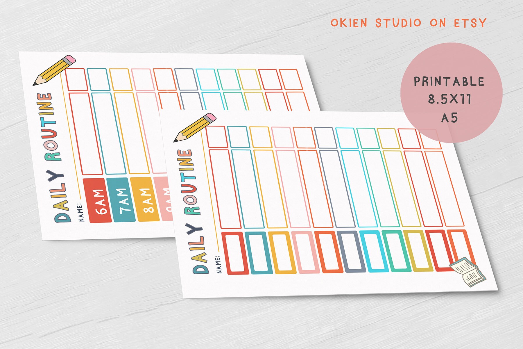 Daily Schedule for Kids Routine Chart for Kids Daily - Etsy Australia