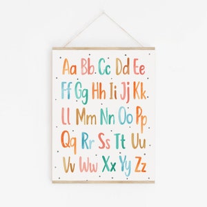 Alphabet Poster, Number Chart 1-20, Montessori Printable, Number Wall ...