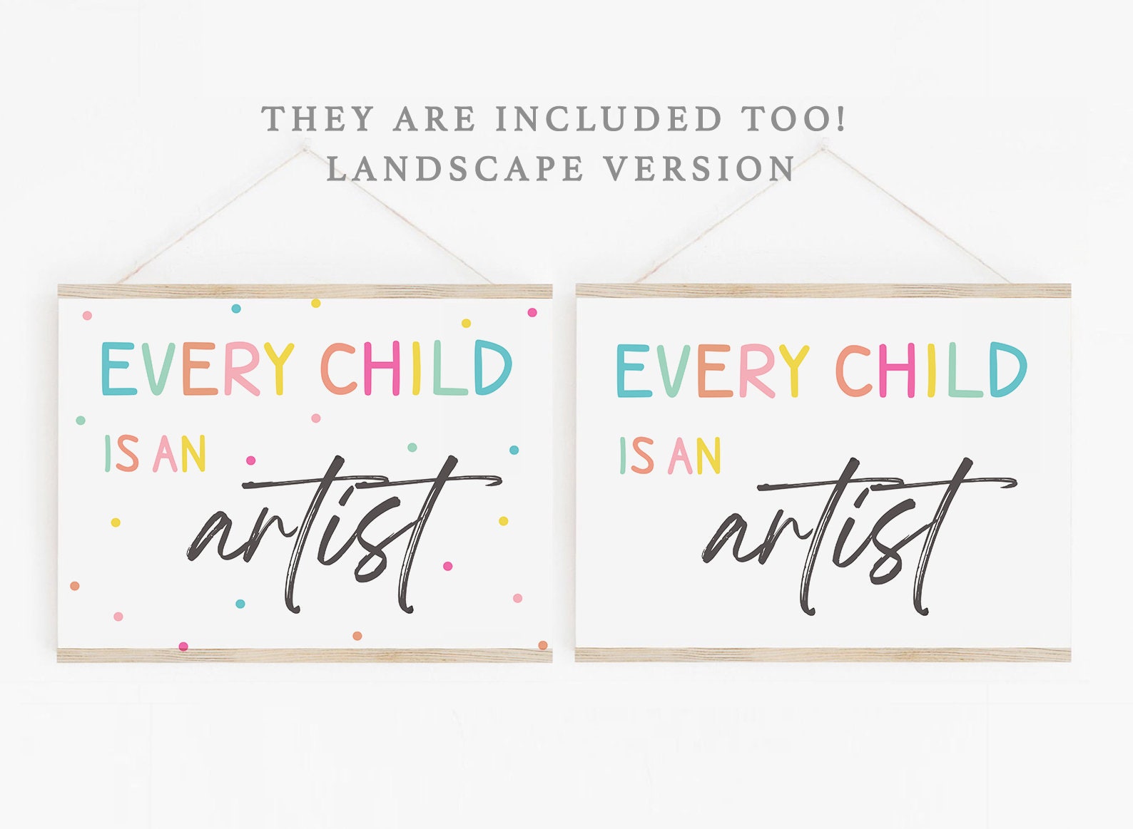 Every Child is an Artist printable kids wall art for girls | Etsy