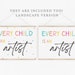 Every Child is an Artist Printable Kids Wall Art for Girls - Etsy