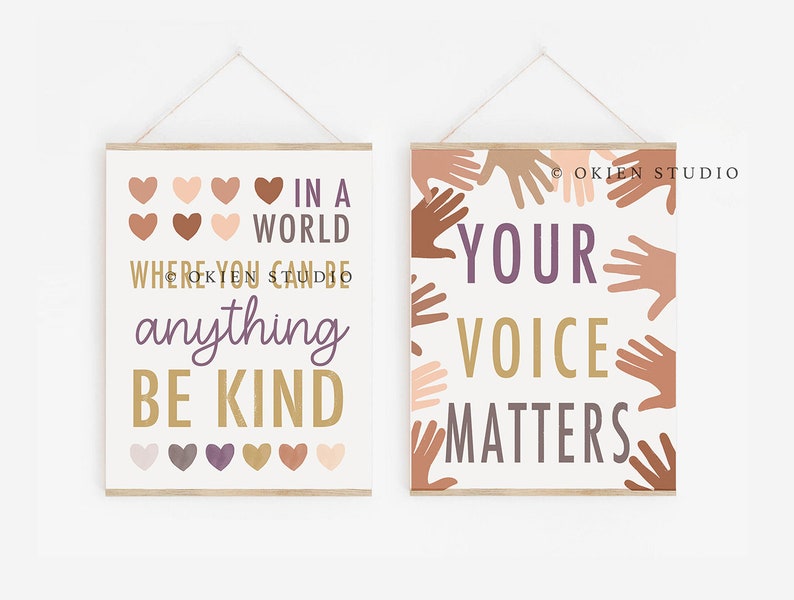 Boho Rainbow Classroom Art Prints: Positive Affirmations Poster Set ...