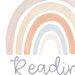 Set of 3, Rainbow Reading Corner Sign, Watercolor Girl Room Decor ...